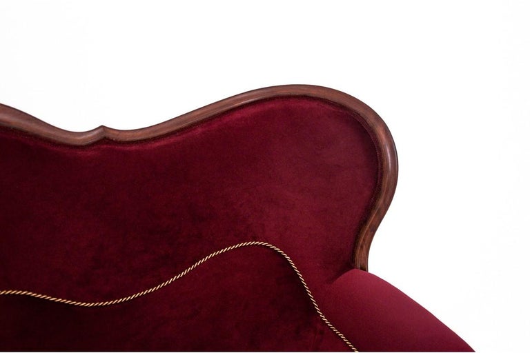 Neorokoko Red Antique Sofa from circa 1880, After Renovation at 1stDibs ...