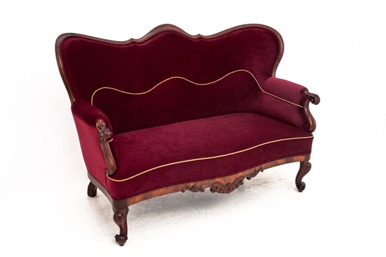 Neorokoko Red Antique Sofa from circa 1880, After Renovation at 1stDibs ...