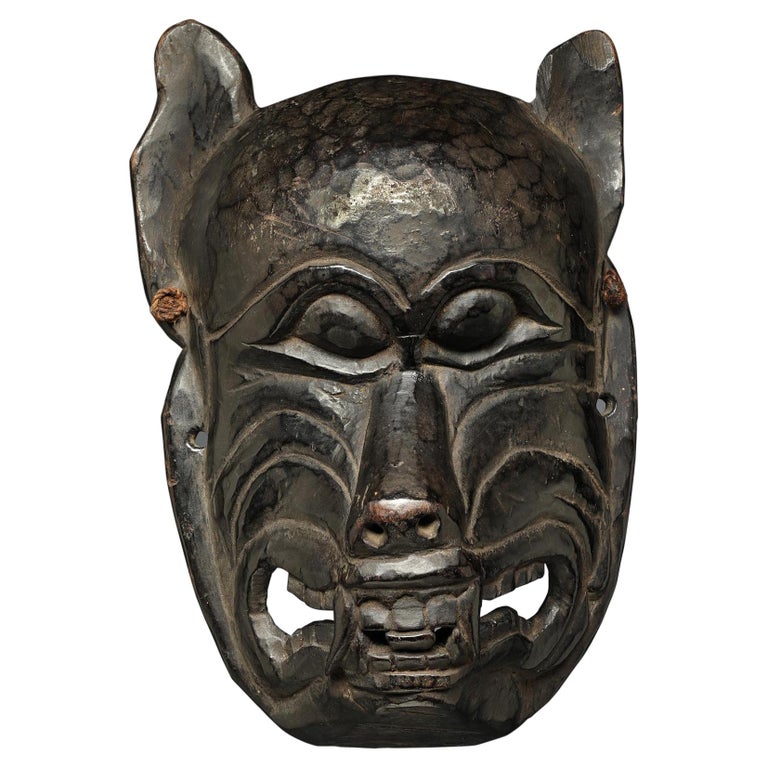 Nepal Wolf or Animal Dance Mask, Deep Patina, 19th to Early 20th ...