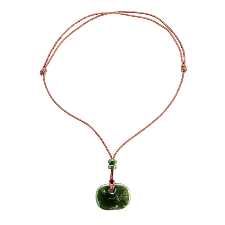 Nephrite Jade Carved Pendant For Sale at 1stDibs