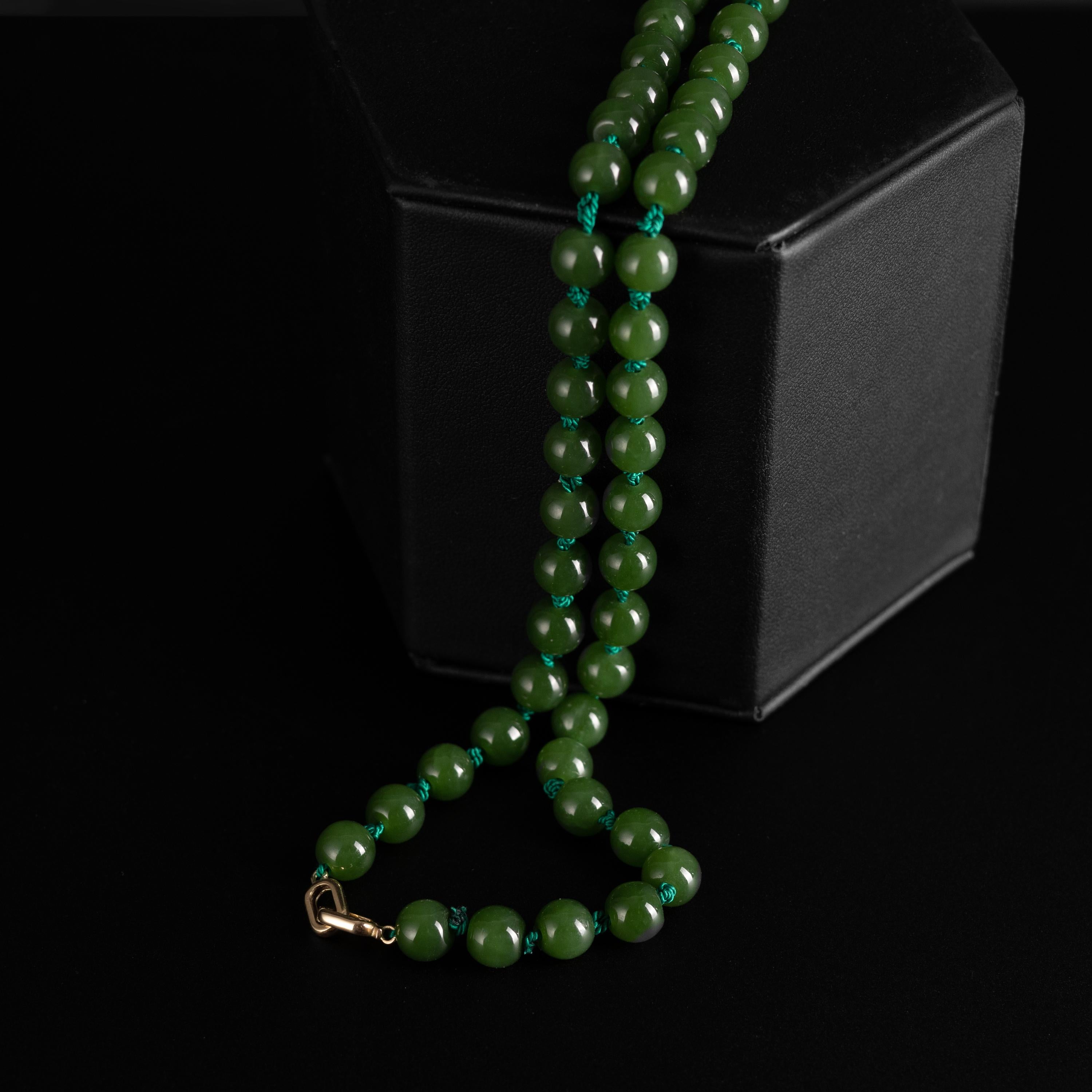 Nephrite Jade Necklace with High Translucency, Certified Untreated For ...