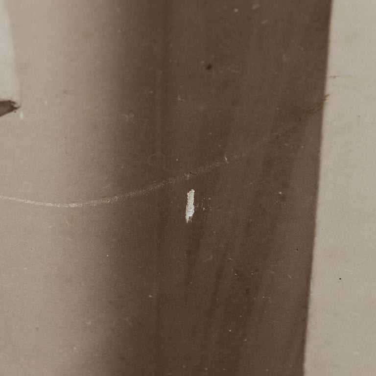 Neptune Sculpture Old Photography on Wood, circa 1950 For Sale at 1stDibs