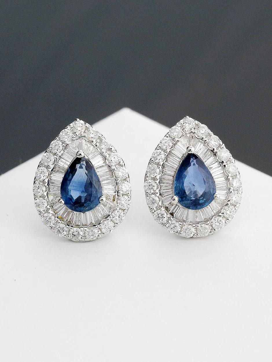 Neptune Double Round Tear Drop Earrings For Sale at 1stDibs