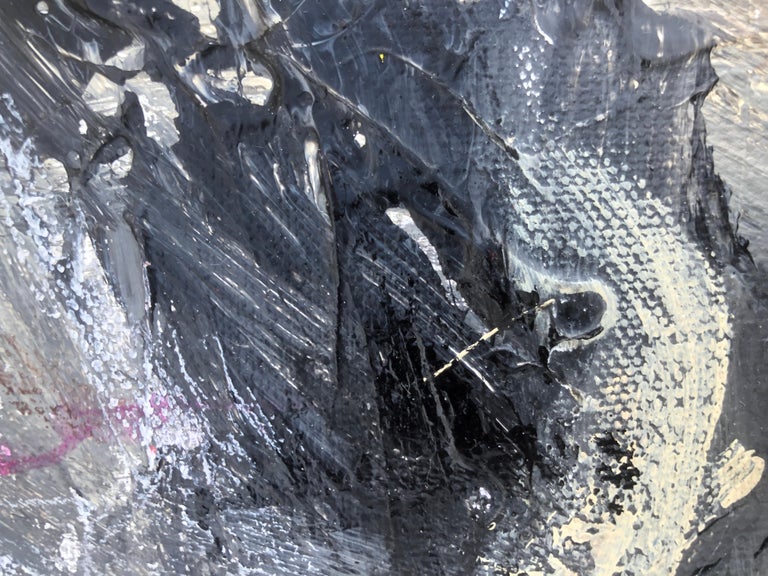 Nerea Caos - self portrait 1 oil on canvas painting abstract ...