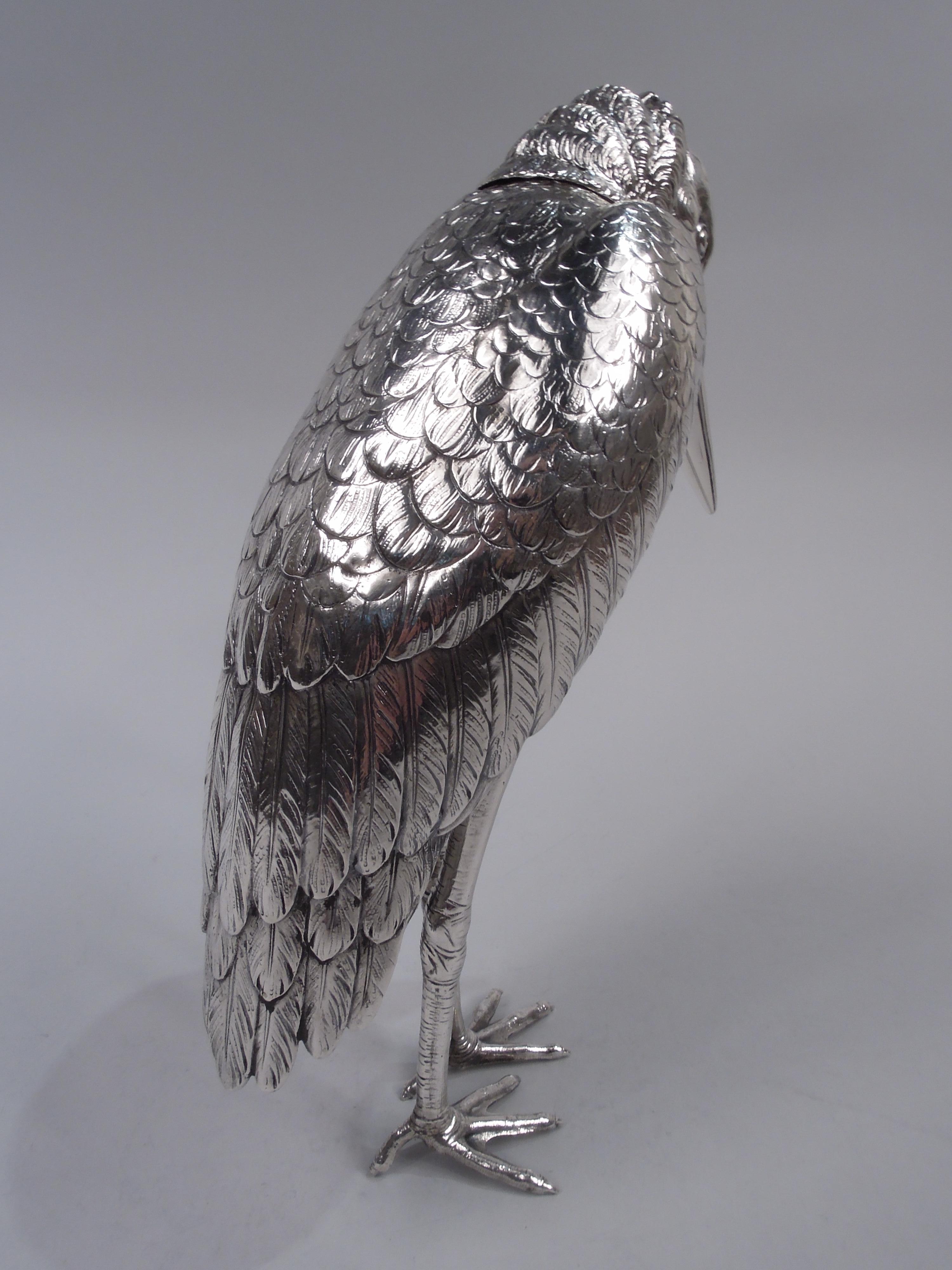 Neresheimer German Silver Brooding Raven Bird Spice Box For Sale at 1stDibs