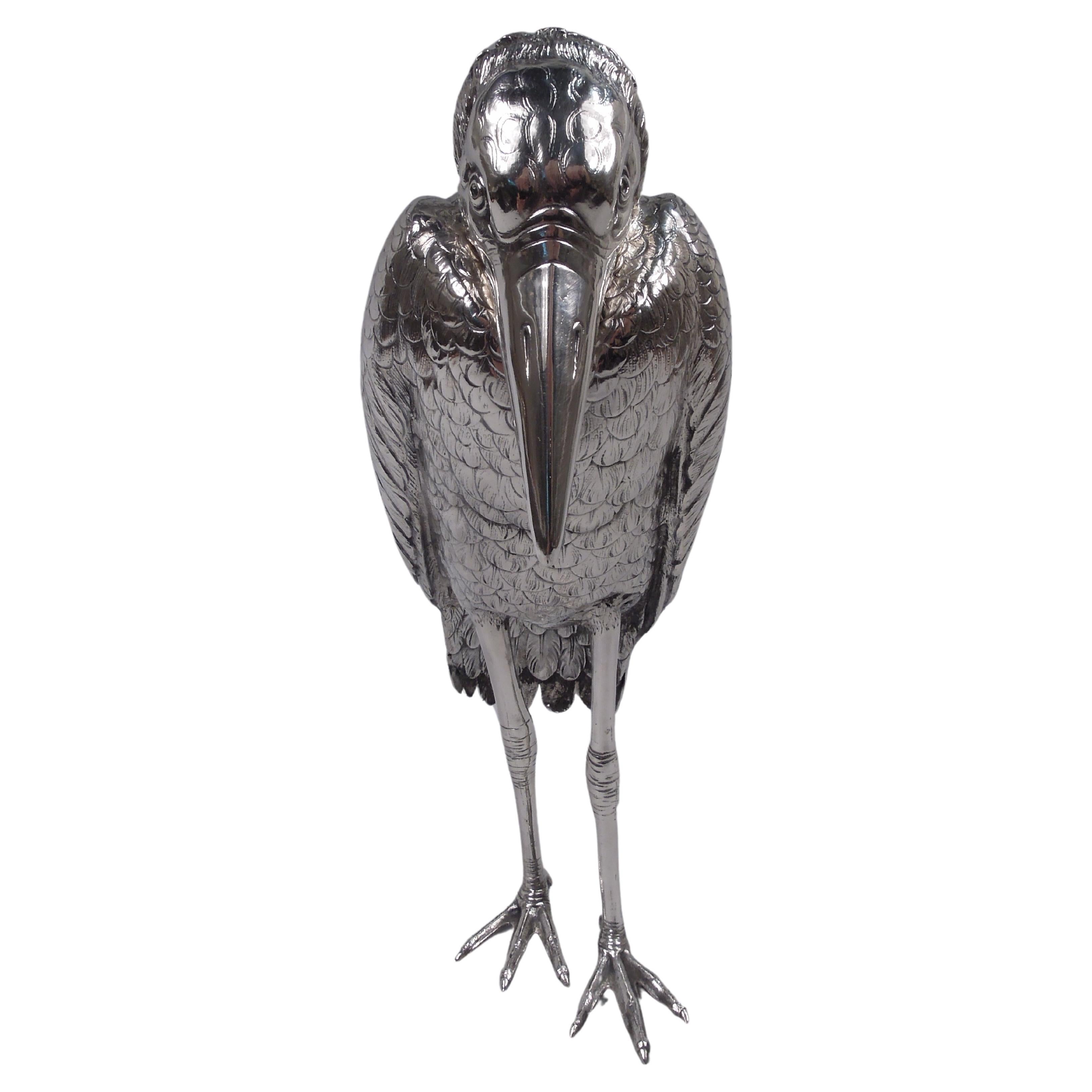 Neresheimer German Silver Brooding Raven Bird Spice Box For Sale at 1stDibs