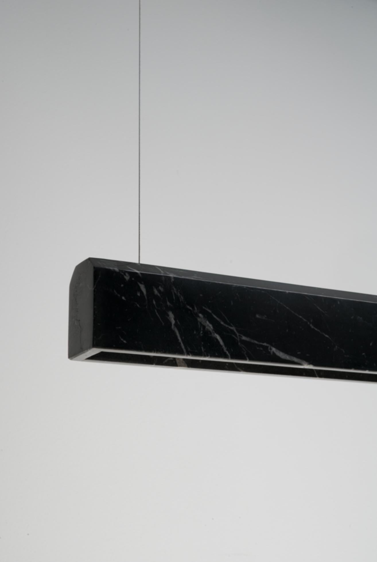 Nero Marquina Poem Suspended Light by Lexavala For Sale at 1stDibs