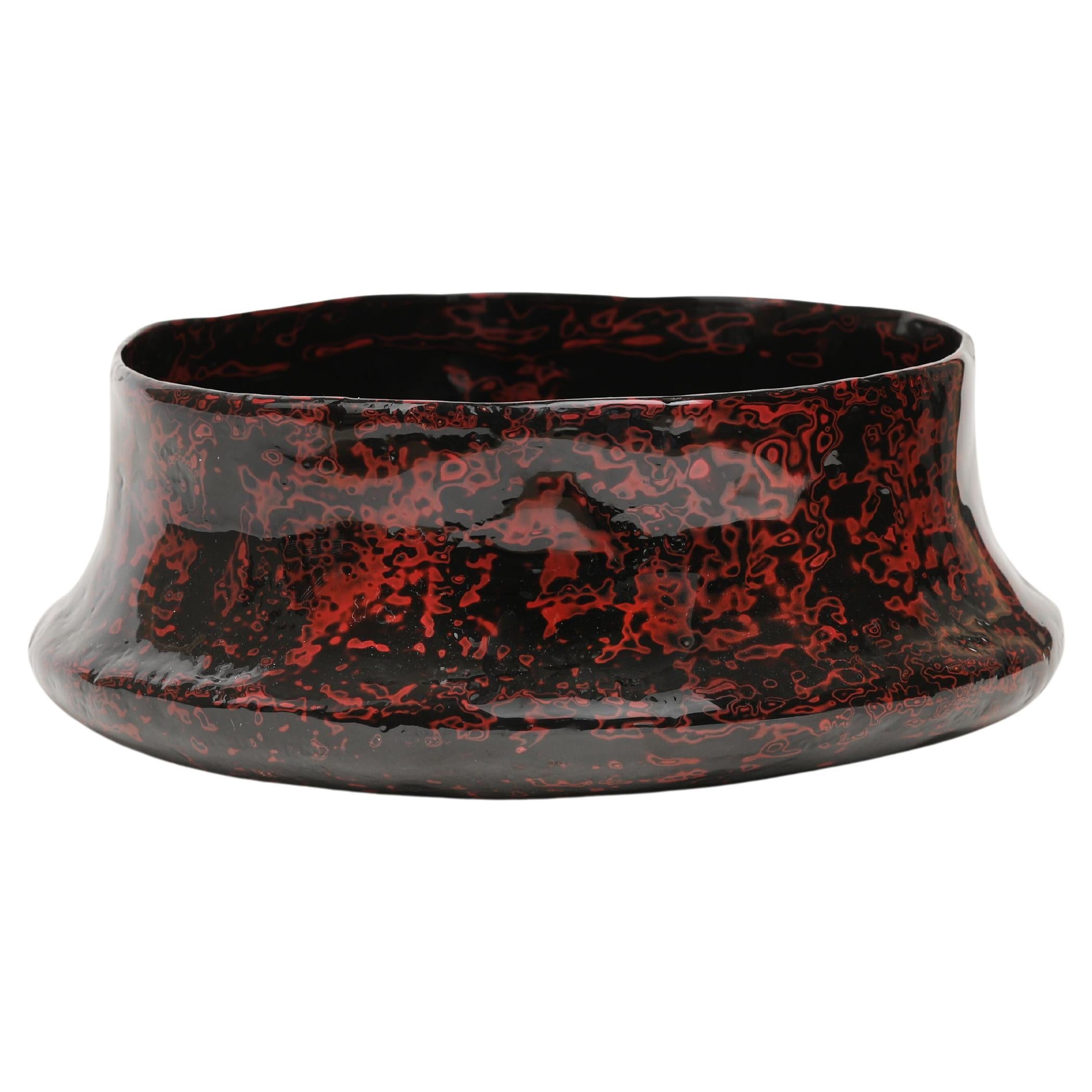 Burgundy Low Vase by Mason Editions For Sale at 1stDibs