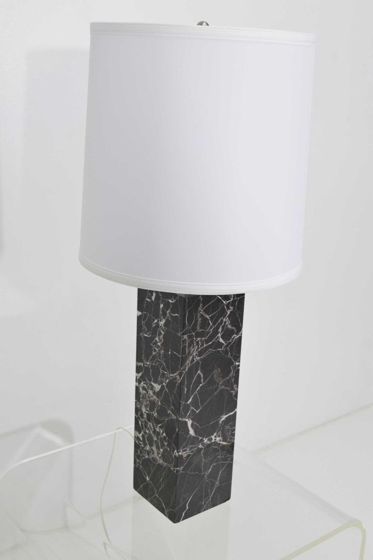 Nessen Studio Marble Table Lamps in Black Marble For Sale at 1stDibs
