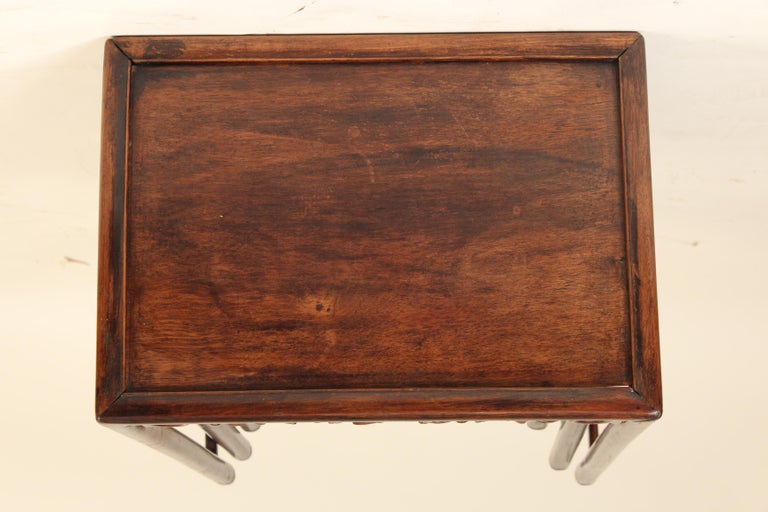 Nest of Four Chinese Teak Wood Tables at 1stDibs