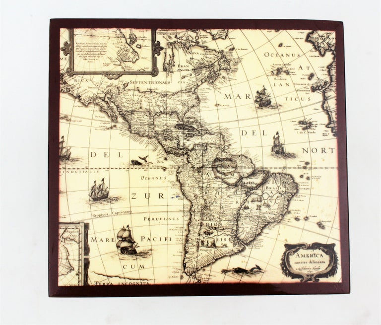 Nesting Tables with World Maps Tops For Sale at 1stDibs | nest of ...