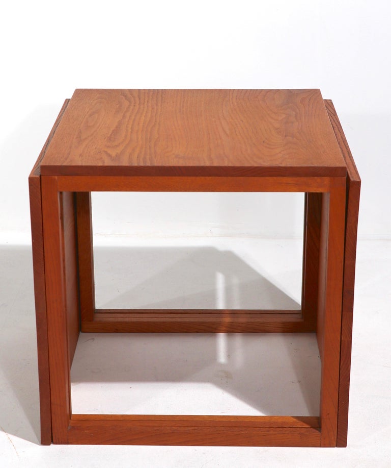 Nesting Cube Tables by Kai Kristiansen for Vildberg Mobelfabrik in Oak ...