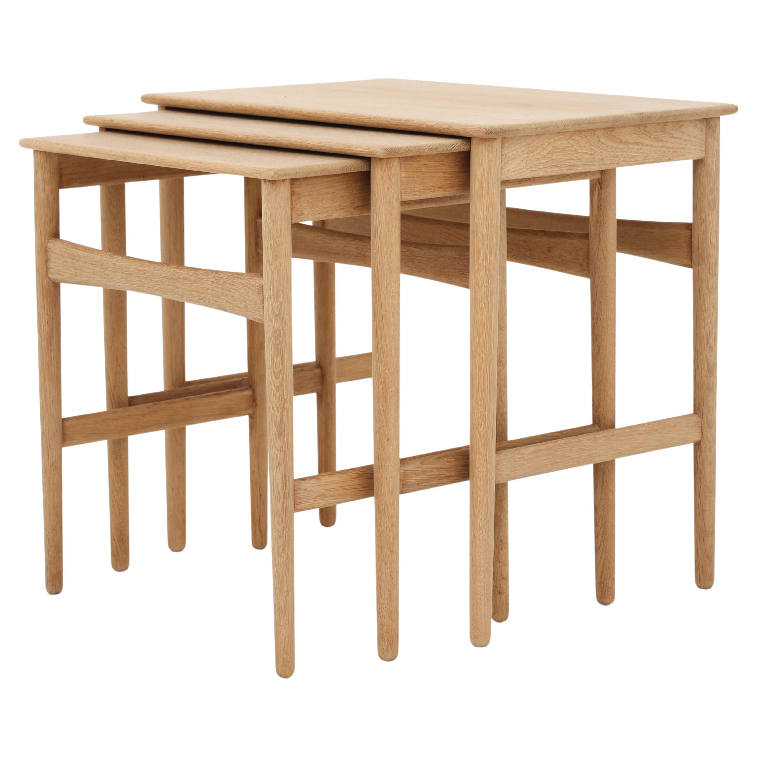 Hans Wegner Nesting Tables in Teak by Andreas Tuck in Denmark For Sale ...