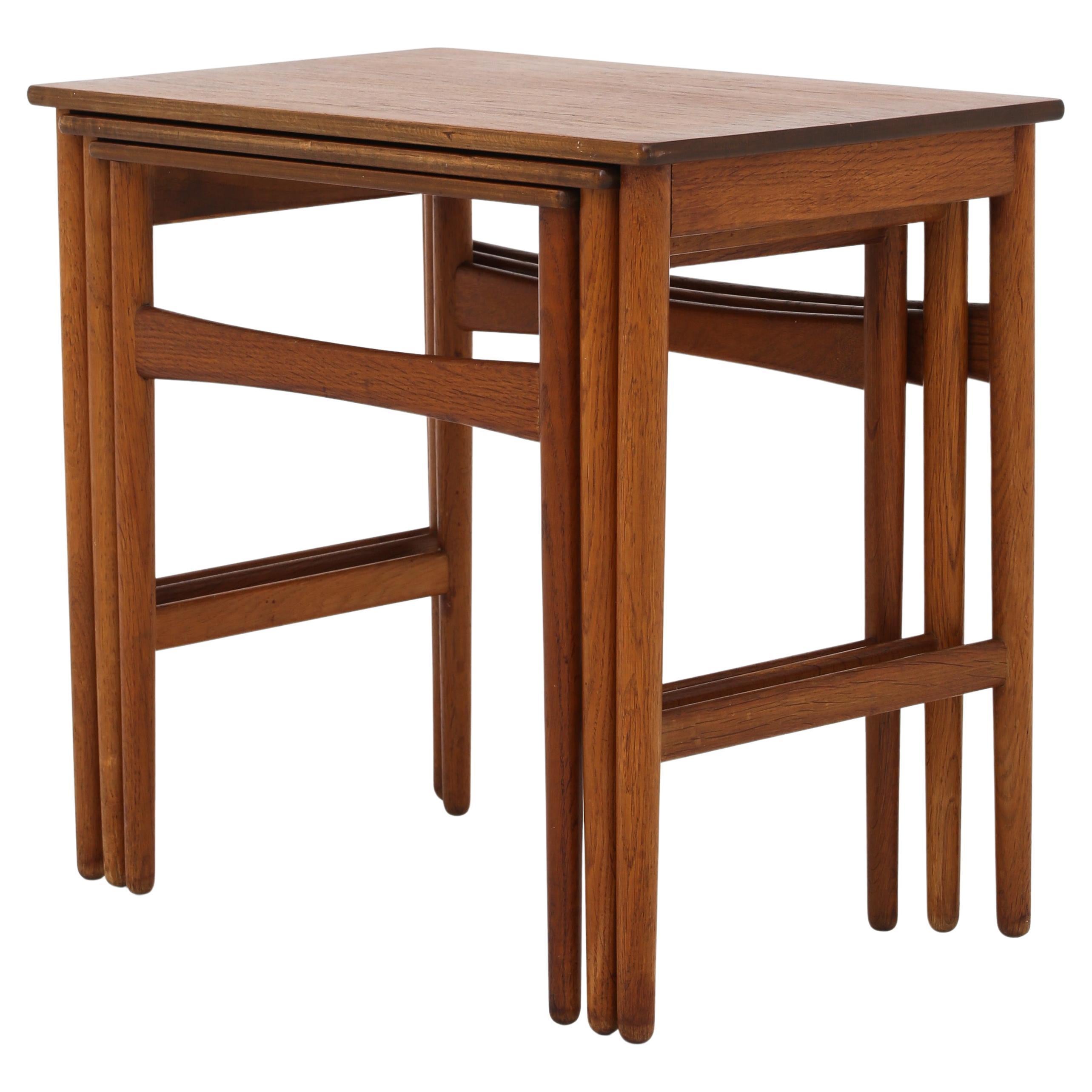 Hans Wegner Nesting Tables in Teak by Andreas Tuck in Denmark For Sale ...