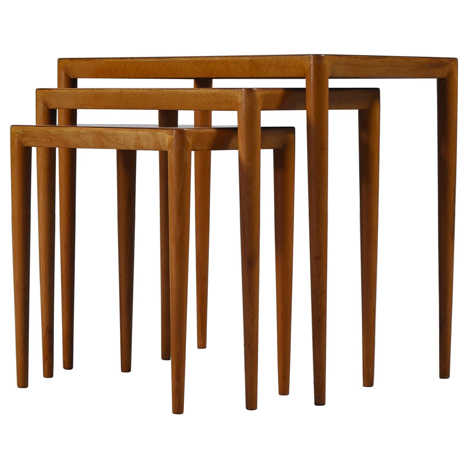 Danish Nesting Tables by Erik Riisager Hansen at 1stDibs