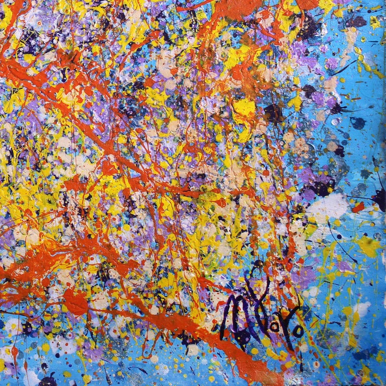 Nestor Toro - Color storm with shining lights, Painting, Acrylic on ...