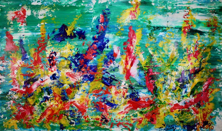 Nestor Toro - Emotional Color Explosion (2017), Painting, Acrylic on ...