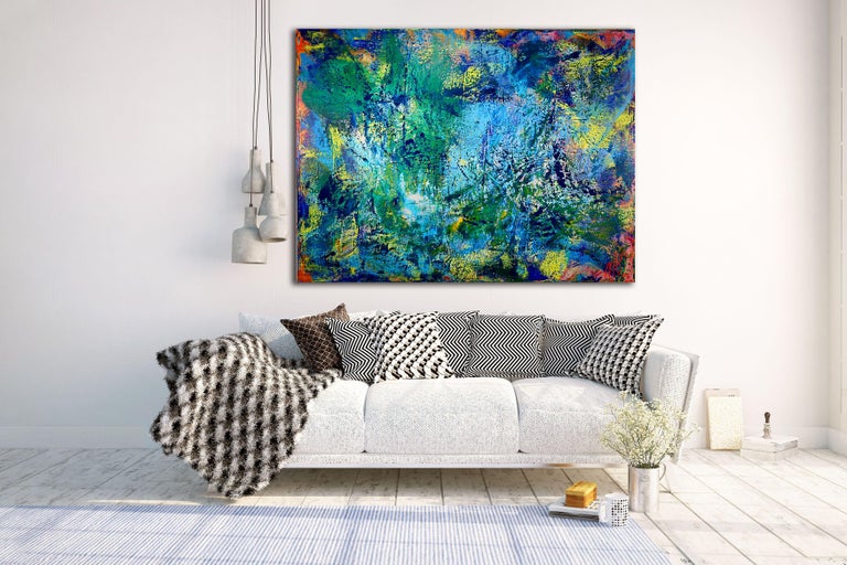 Nestor Toro - Infinity Fields (Sweet sounding river), Painting, Acrylic ...