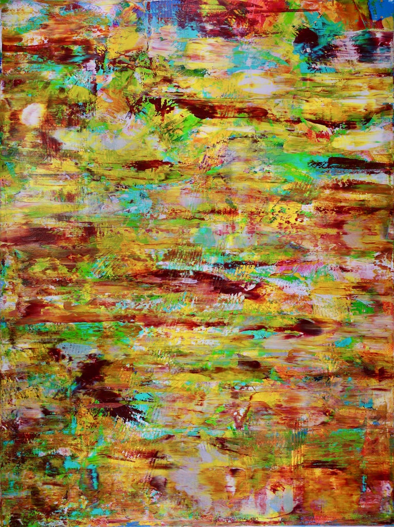 Nestor Toro - Magic Golden Spectra, Painting, Acrylic on Canvas For ...