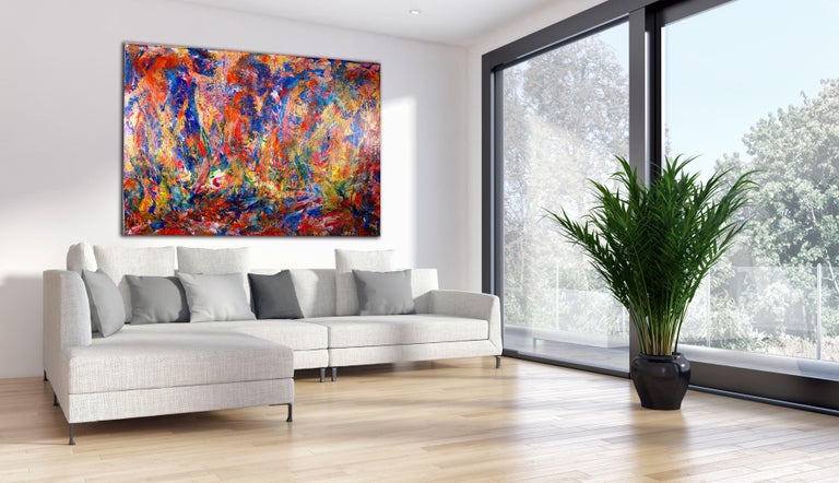 Nestor Toro - Polychromatic Terrain, Painting, Acrylic on Canvas For ...