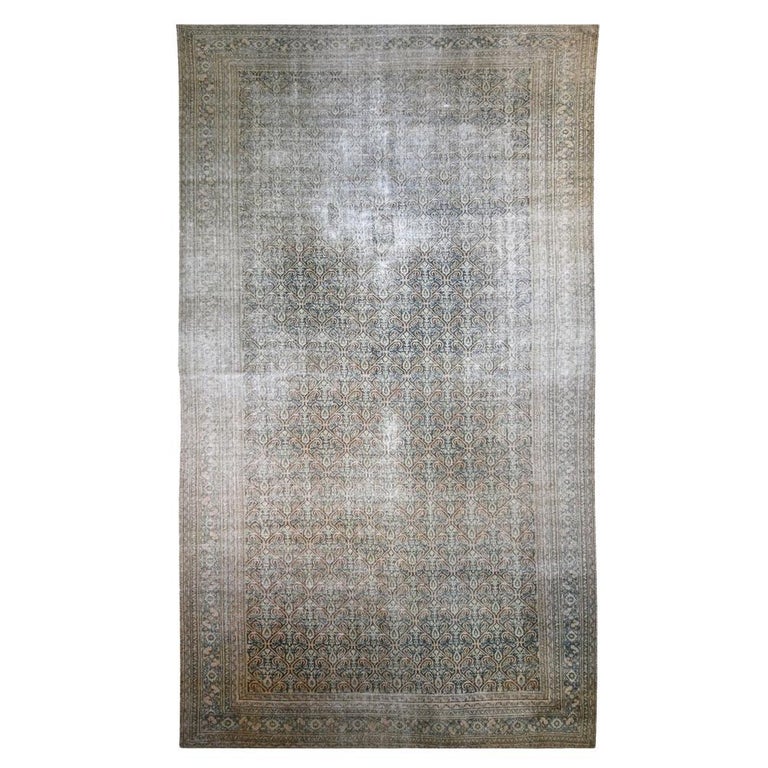 Neutral Mongol-Afghan Traditional Rug For Sale at 1stDibs