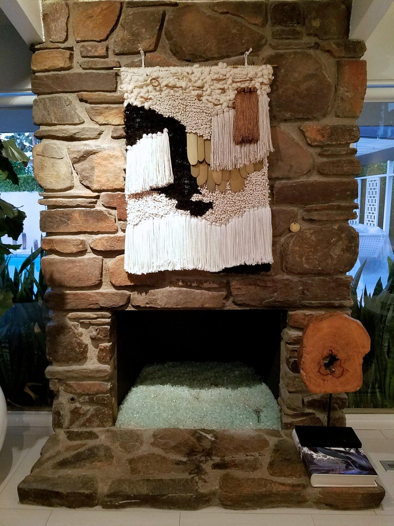 Neutral Fiber Art Weaving by All Roads For Sale at 1stDibs