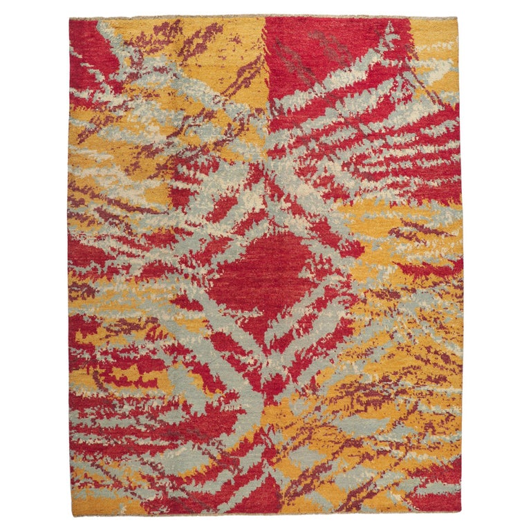 New Abstract Moroccan Area Rug For Sale at 1stDibs