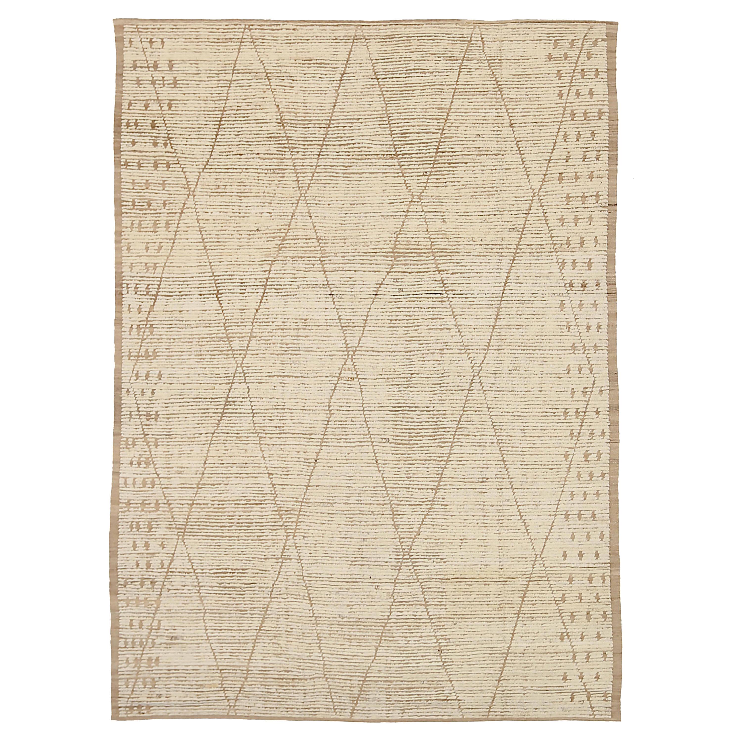New Afghan Square Rug Moroccan Design For Sale at 1stDibs