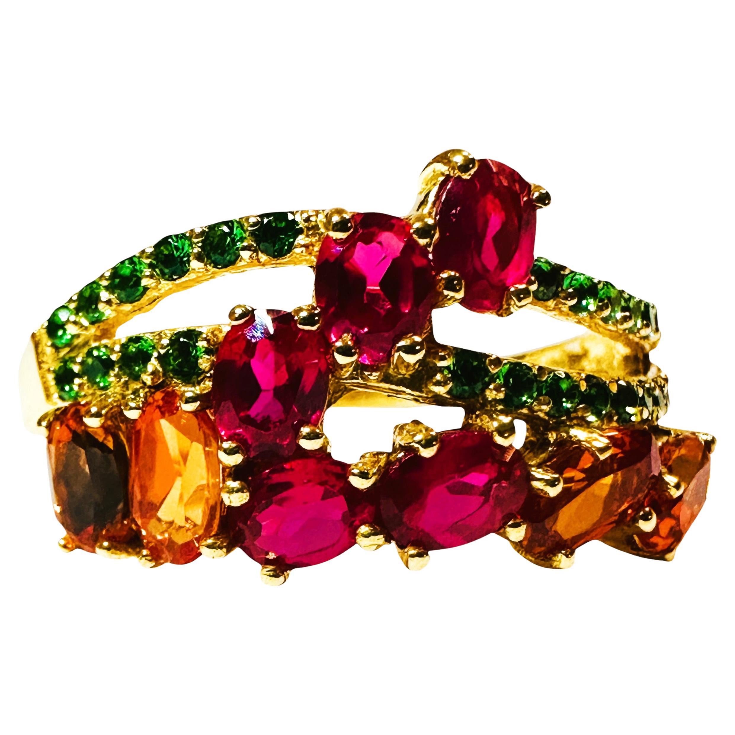 New African 6.50 Ct Fuchsia Pink Sapphire Rose Gold Plated Sterling ...