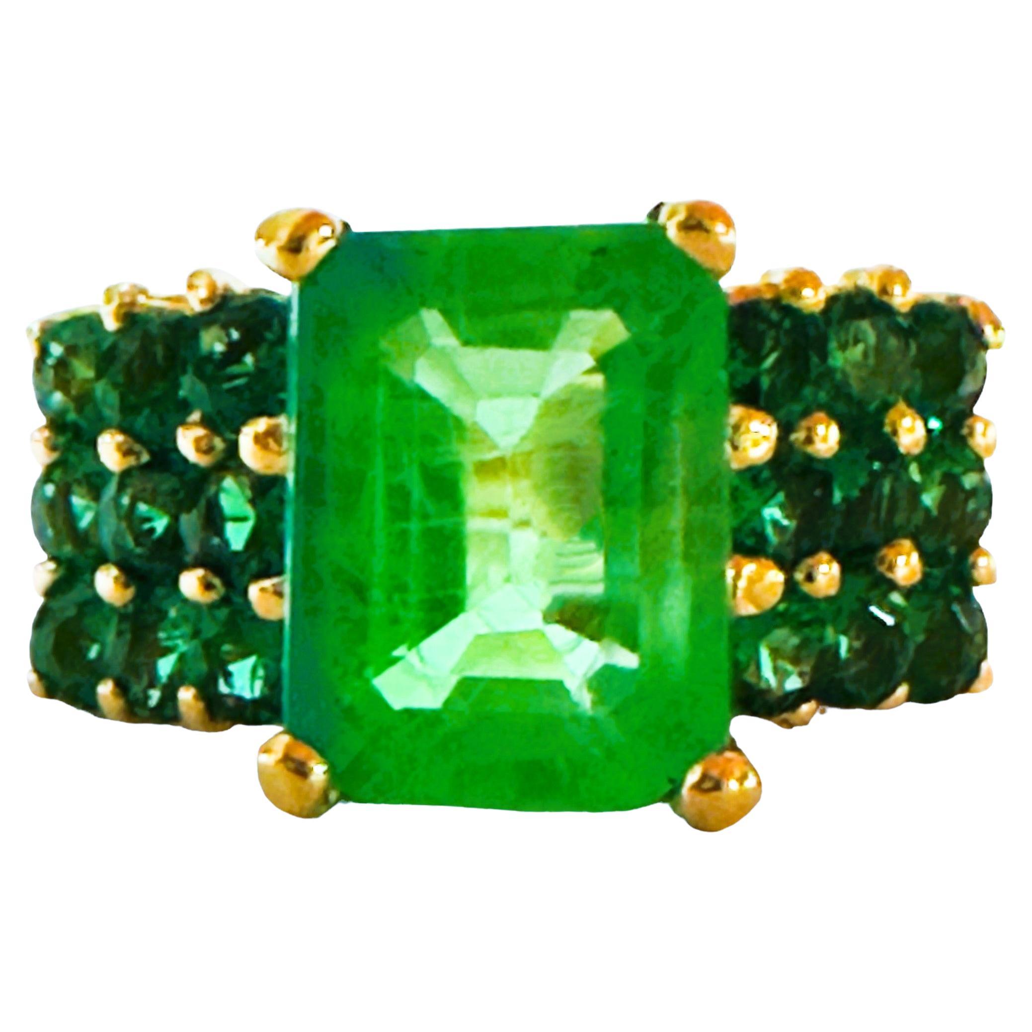 New African 4.60 Ct Emerald Green Garnet Sapphire and Tsavorite ...