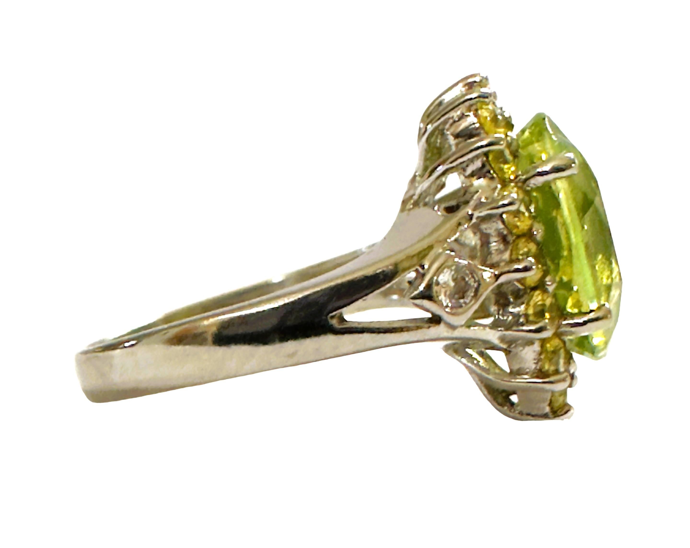New African 4.70 Ct Green Apple Amethyst and Yellow Sapphire Sterling ...