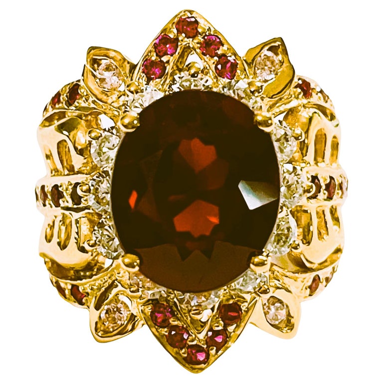New African 7 Ct Pink Raspberry Tourmaline YGold Plate Sterling Ring ...
