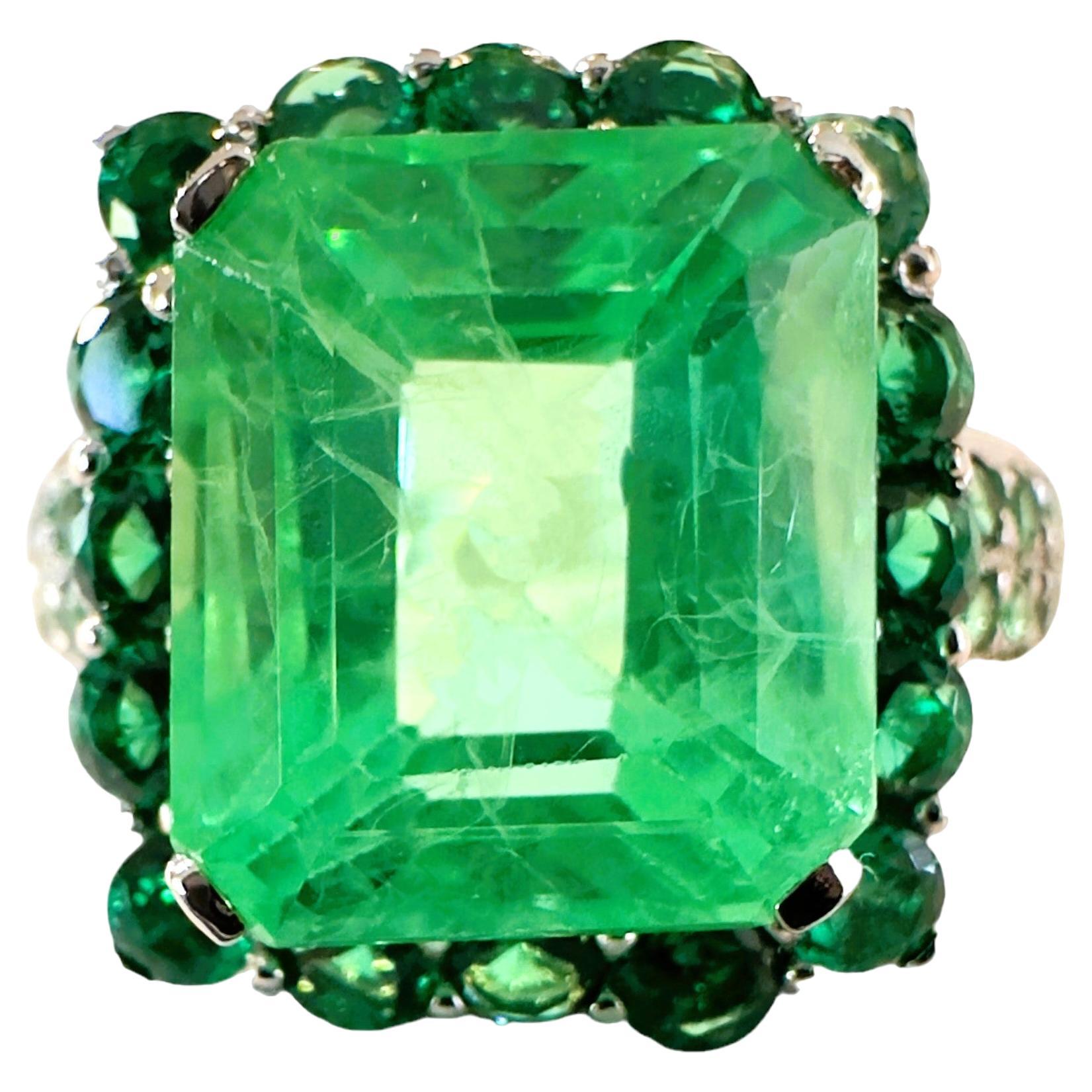 New African 7.20 Ct Emerald Green Garnet Sapphire and Tsavorite ...