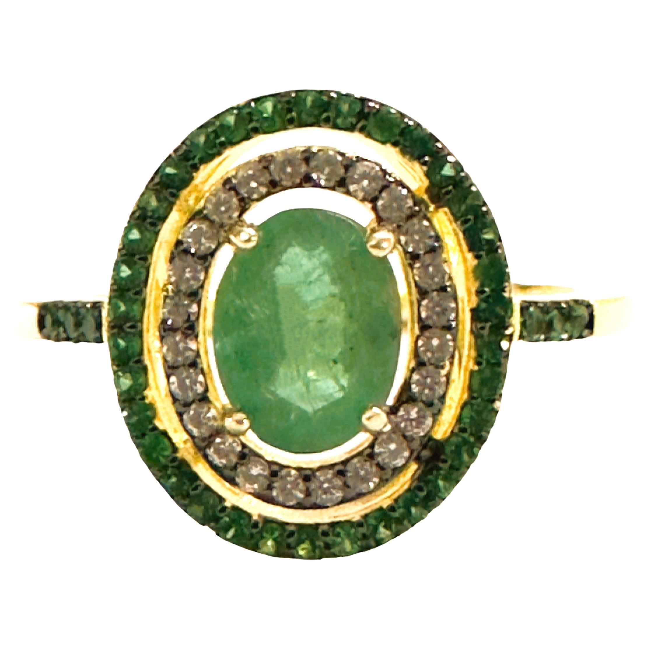New African 7.5 Carat Emerald Green Garnet Sapphire and Tsavorite ...