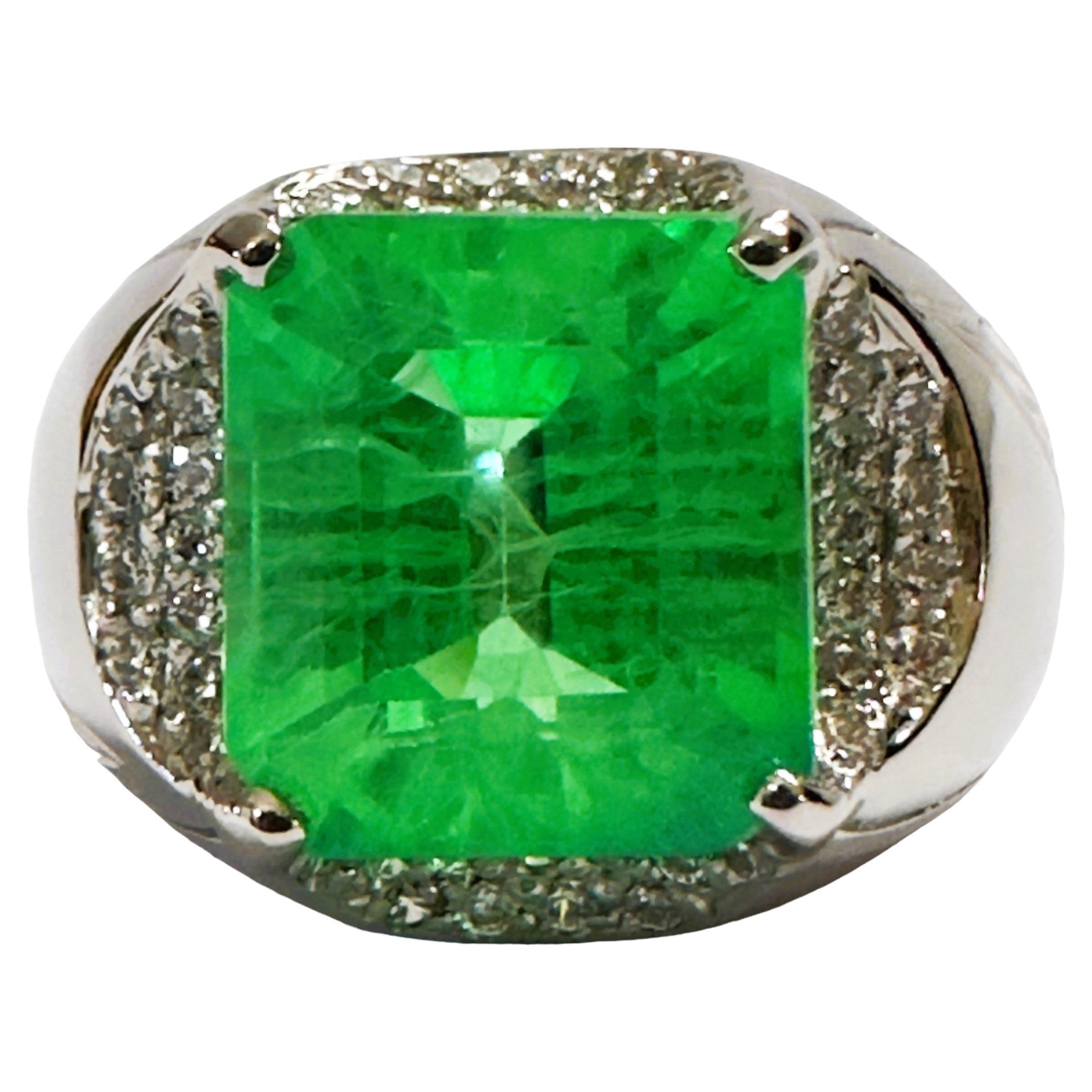 New African 7.5 Carat Emerald Green Garnet Sapphire and Tsavorite ...