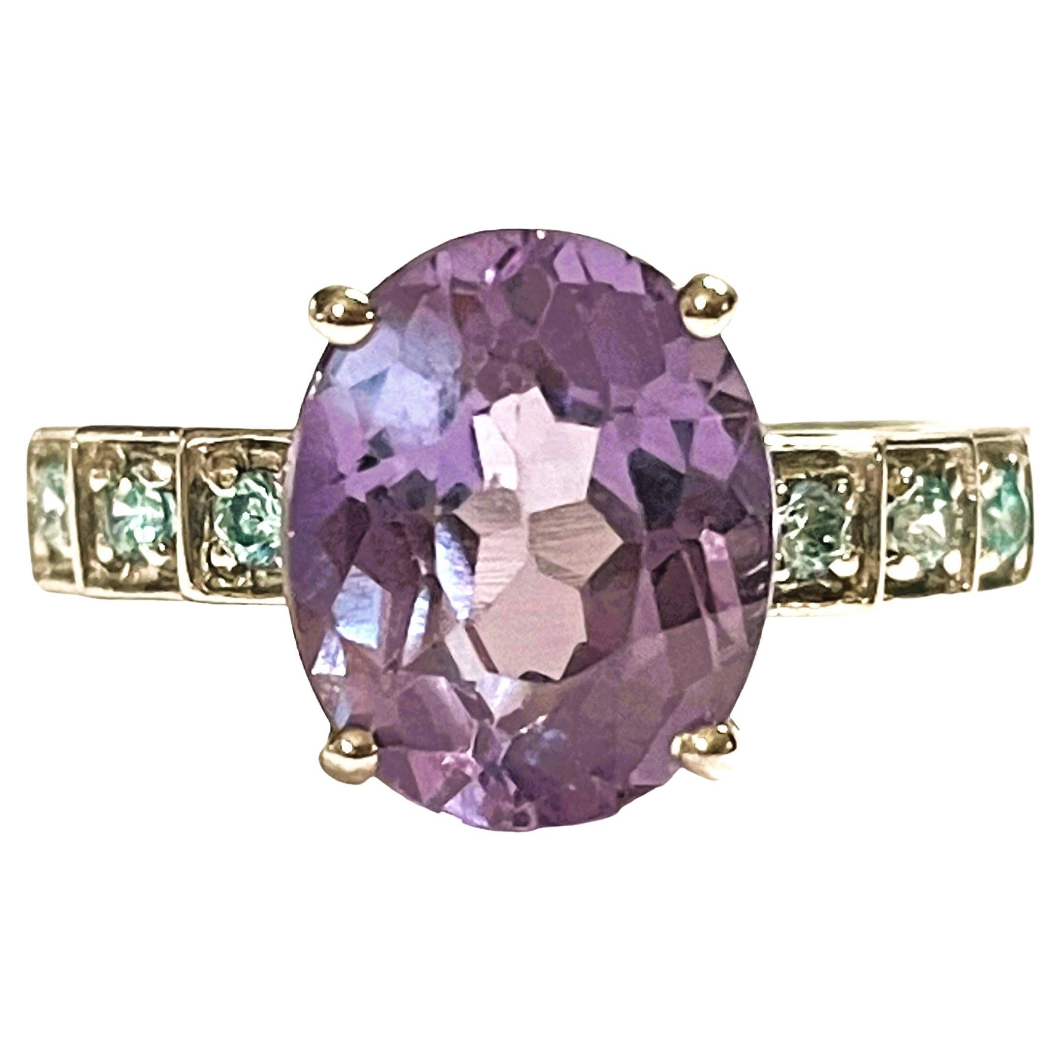 New African Sapphire Kashmir Blue Oval 9 Carat 925 Sterling Ring at 1stDibs