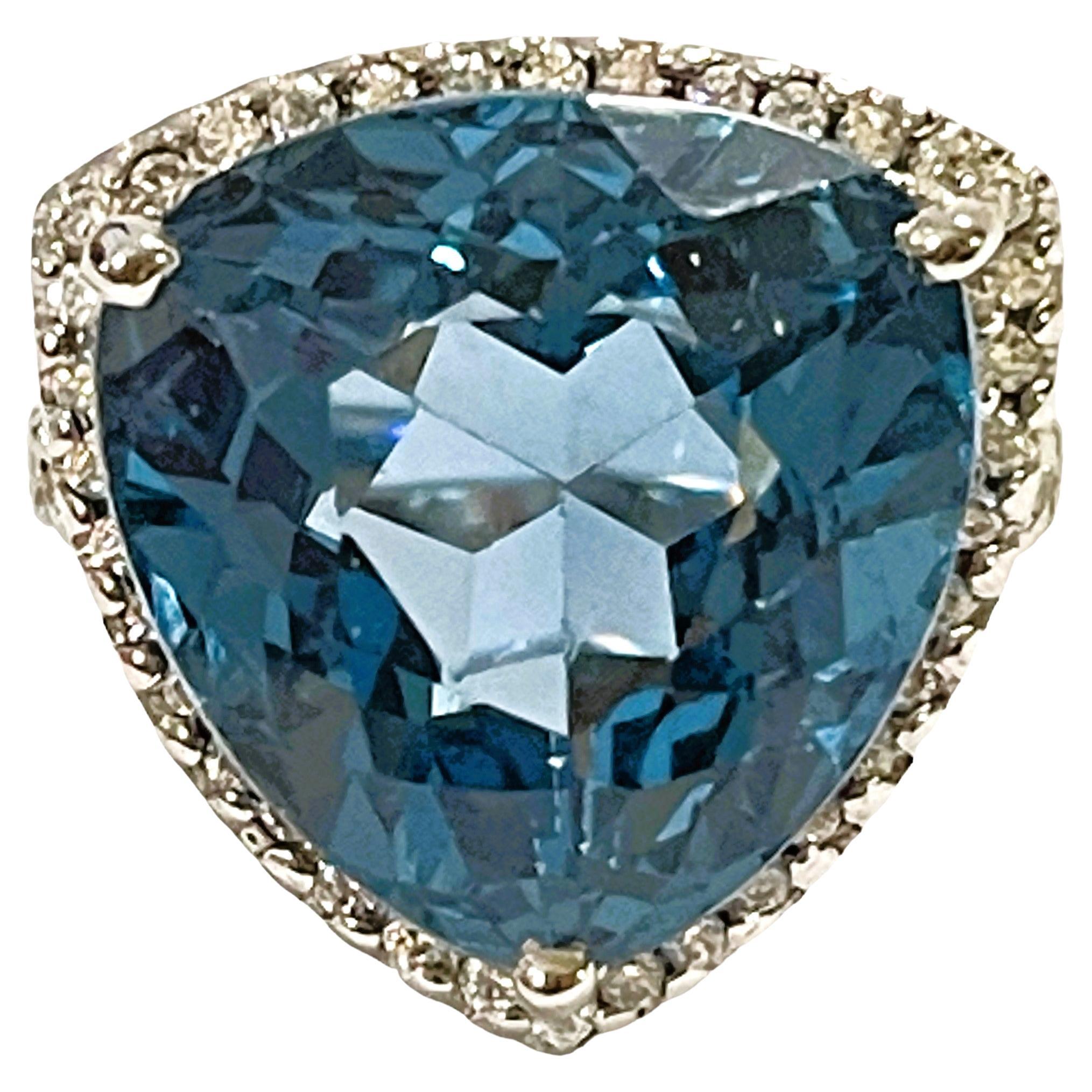 New African IF 5.20 Ct Kashmir Blue Sapphire and White Sterling Ring at ...