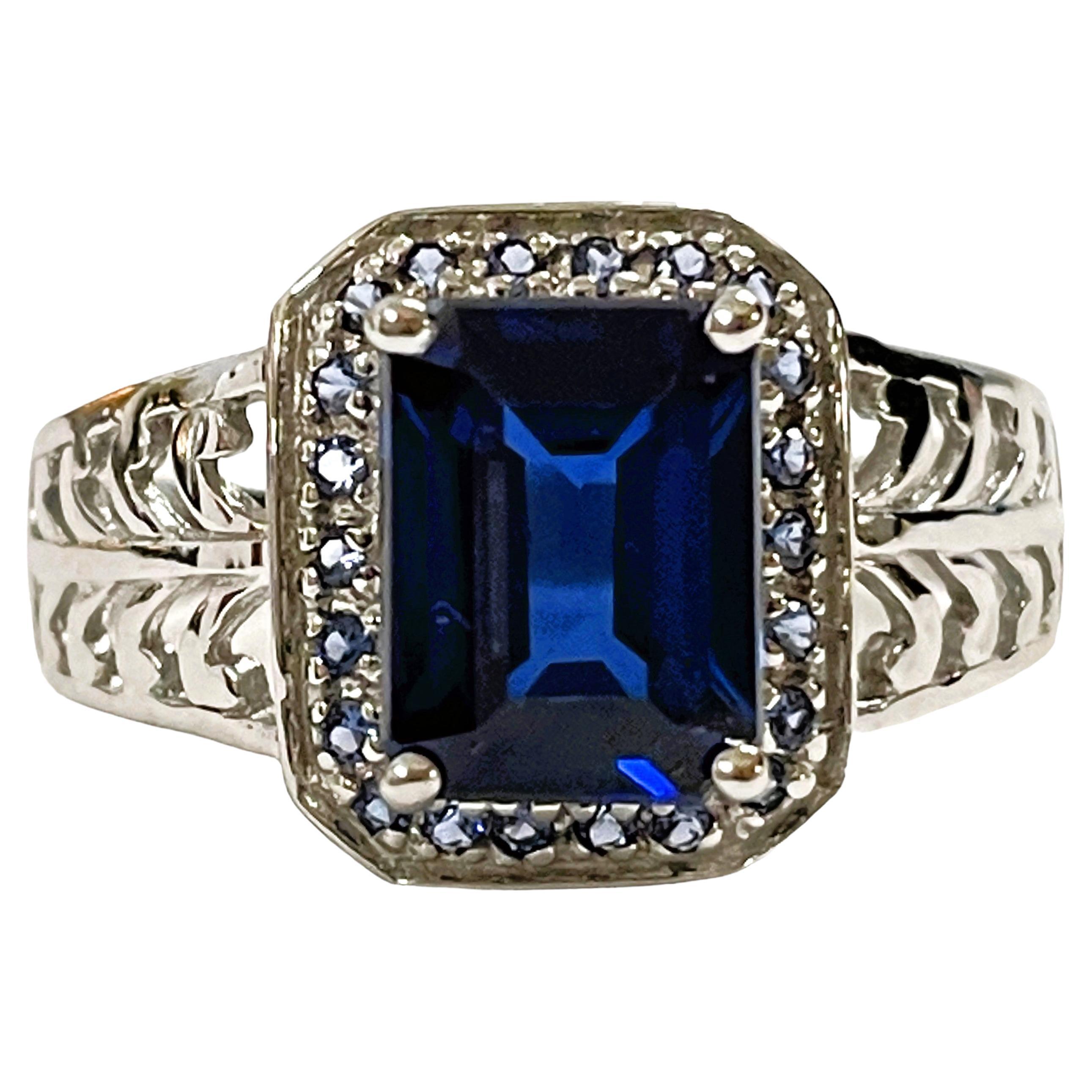 New African If 3.50 Carat Kashmir Blue Sapphire and White Sapphire ...