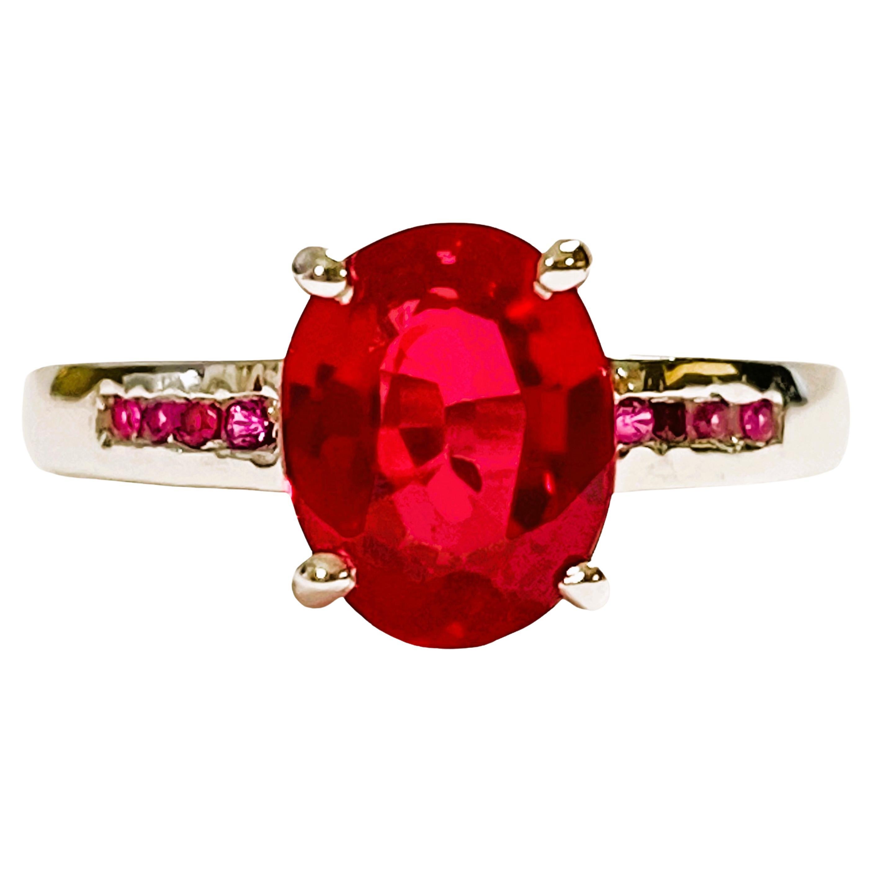 New African IF Pink Raspberry Tourmaline and Pink Sapphire Sterling ...