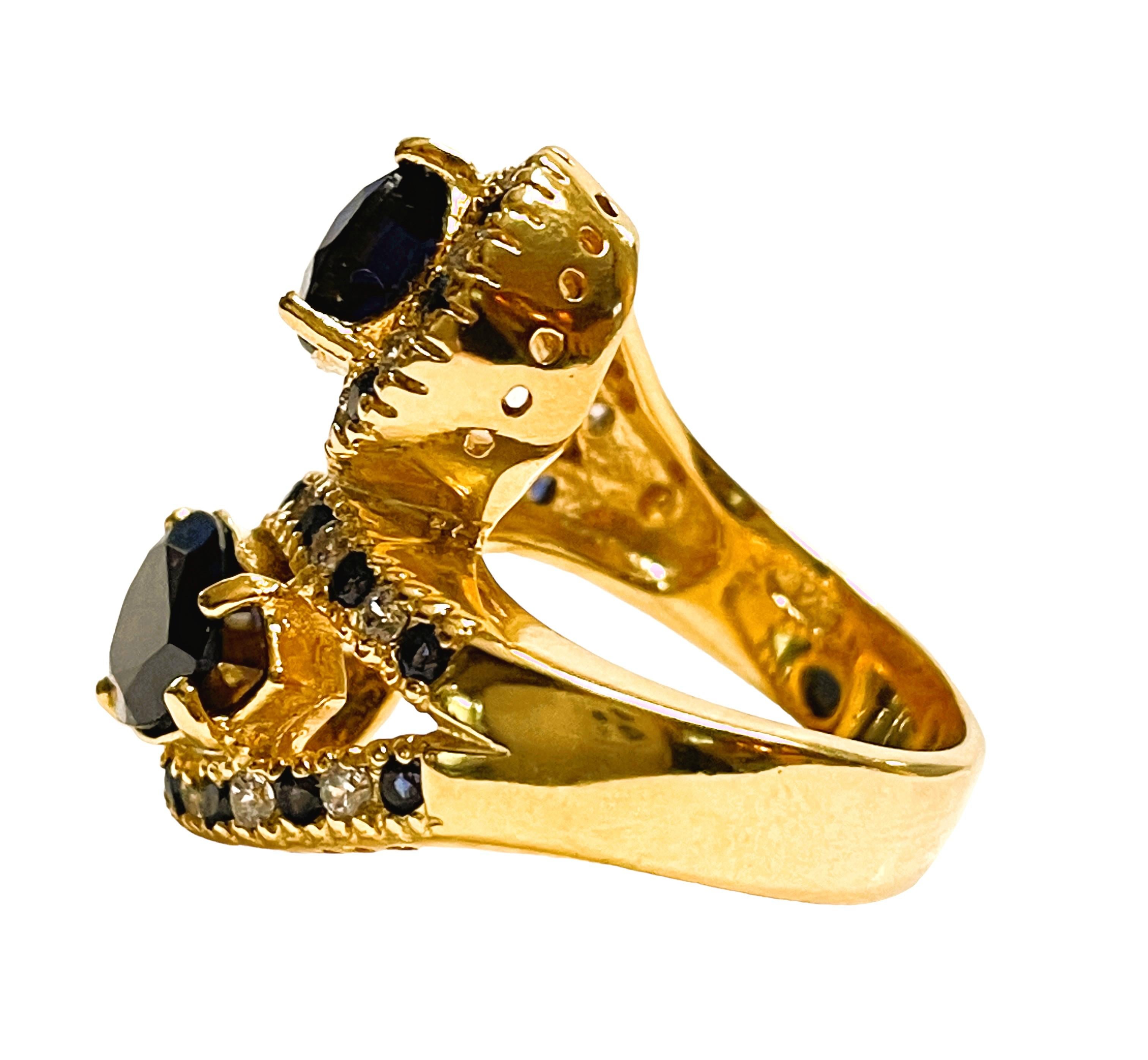 New African If 4.7 C1 Carat Deep Blue Sapphire and White Sapphire ...