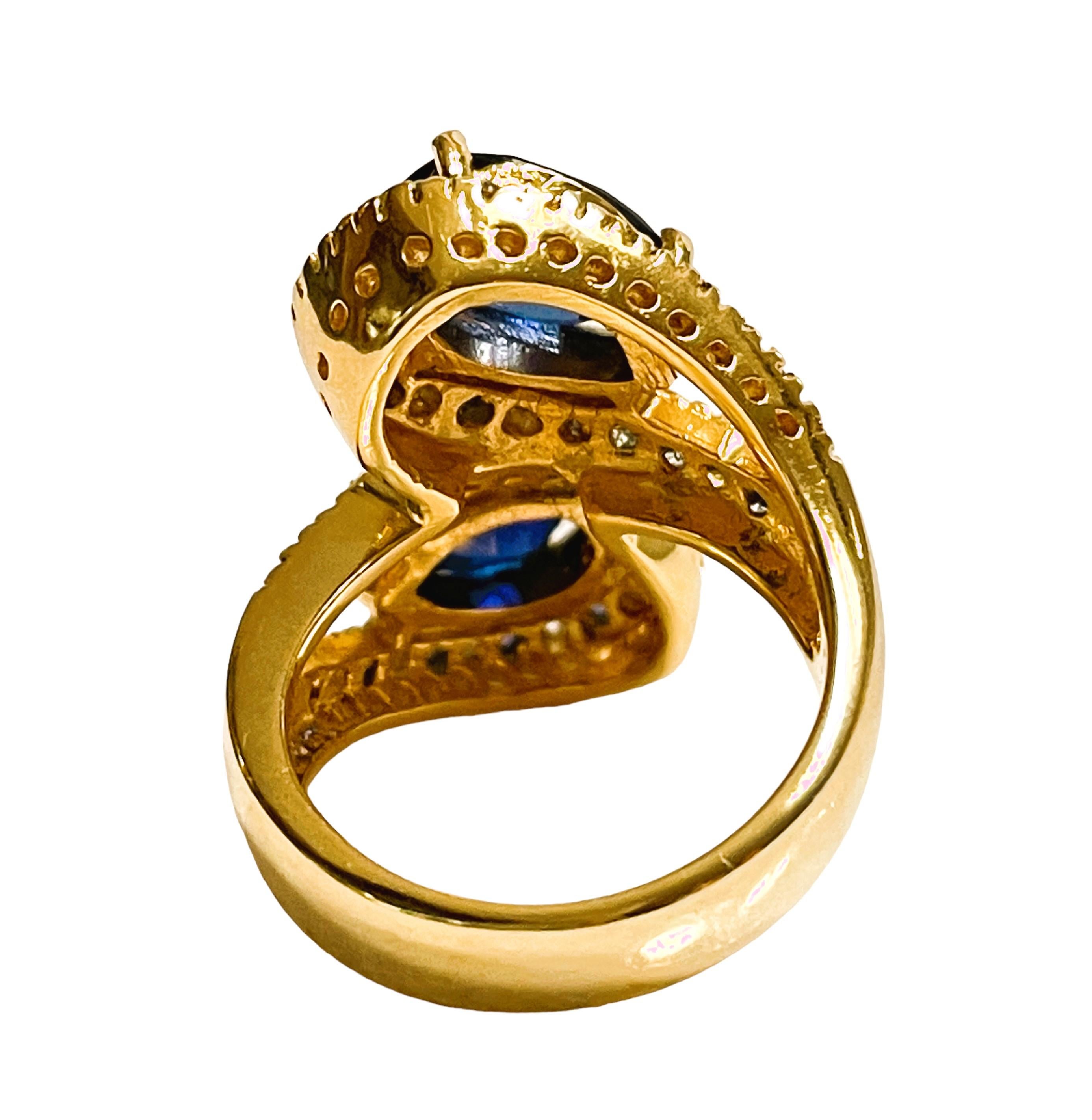 New African If 4.7 C1 Carat Deep Blue Sapphire and White Sapphire ...