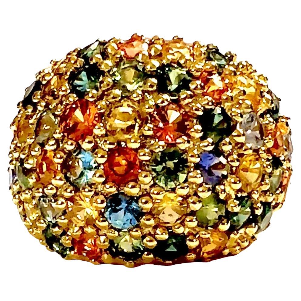 New African IF 14.8 Ct Smoky Green Sphene and White Sapphire Sterling ...