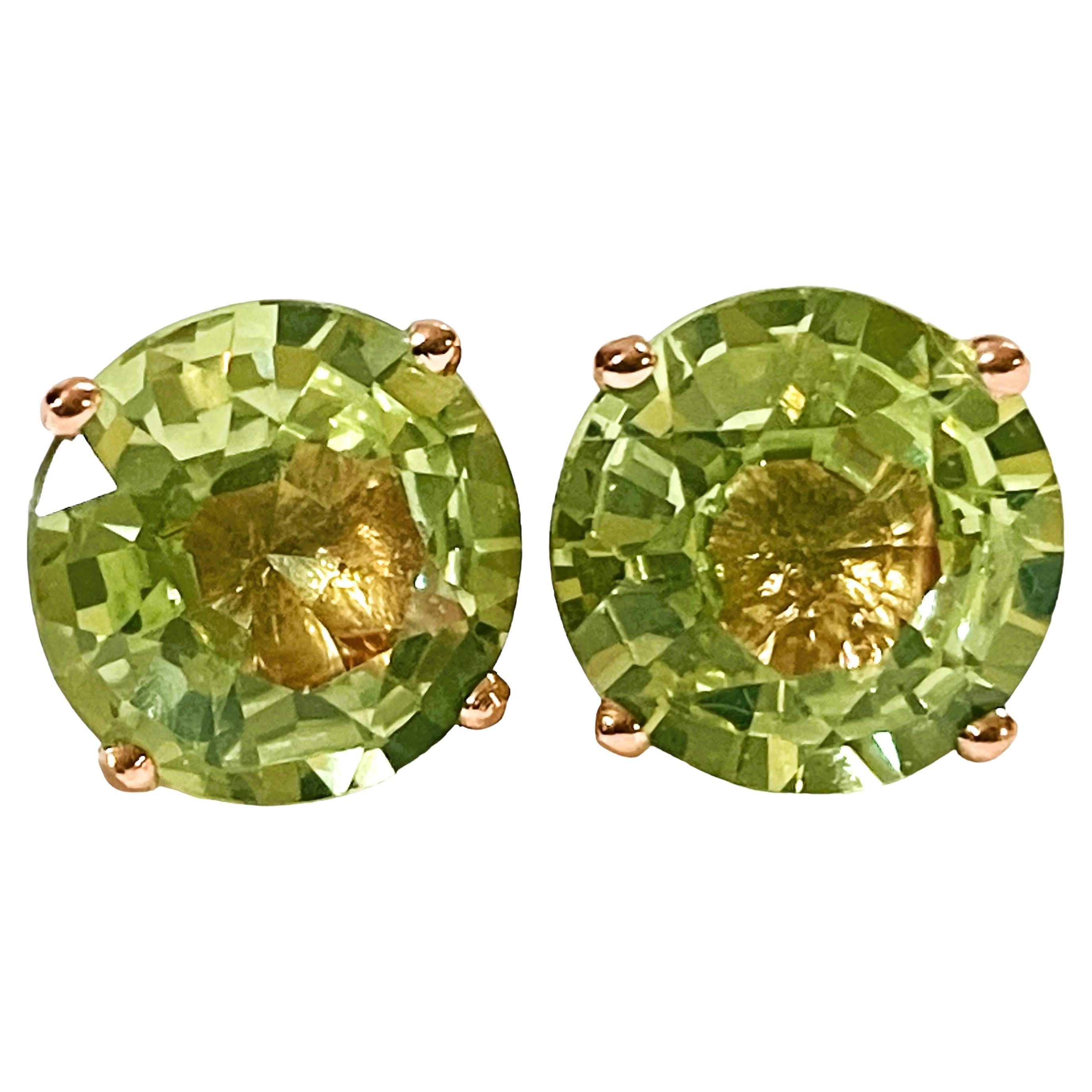 New African IF 8.20 Green Apple Amethyst Rose Gold Plated Sterling ...