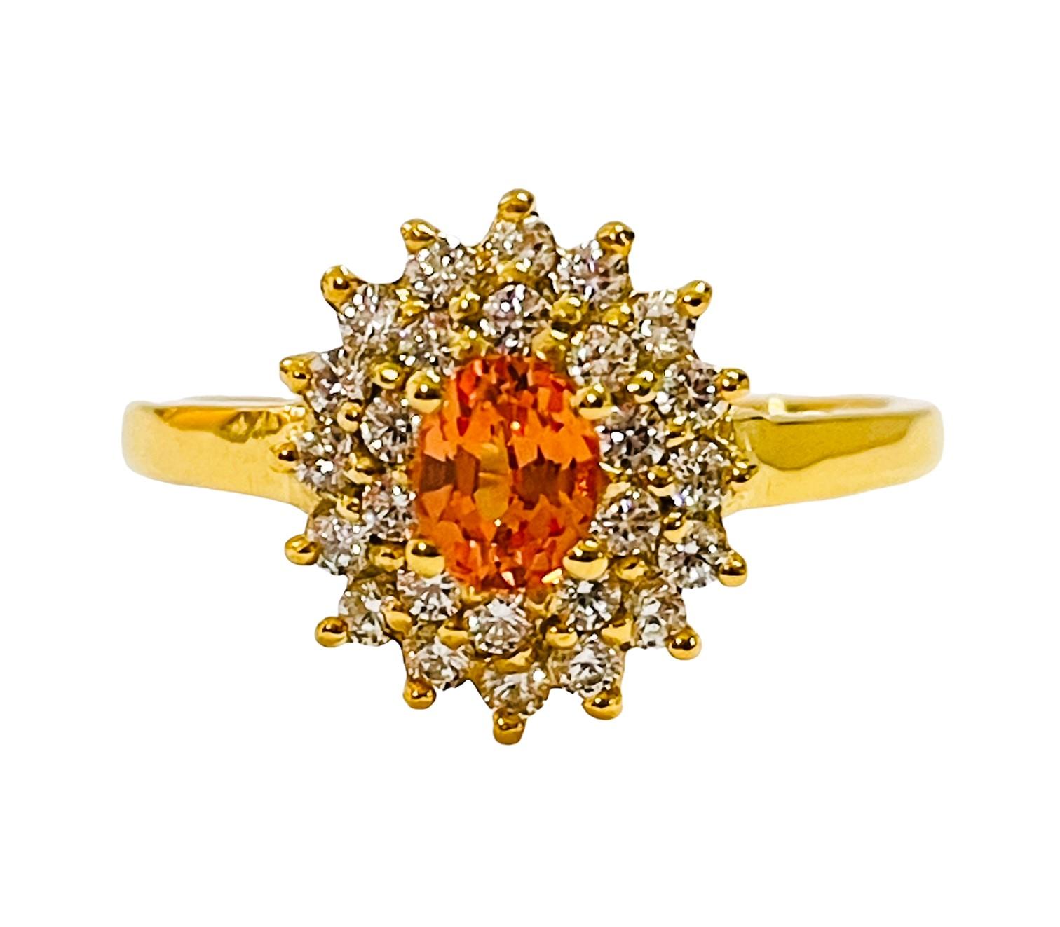 New African IF Imperial Champagn Morganite and Sapphire YGold Plated ...