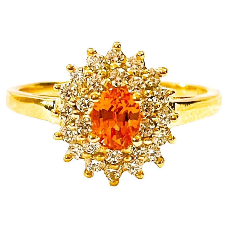 New African IF Imperial Champagn Morganite and Sapphire YGold Plated ...
