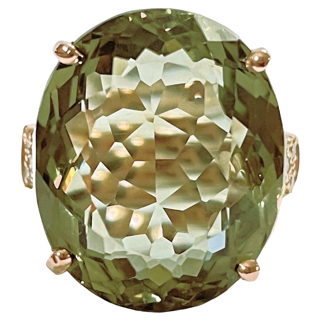 New African IF Pink and White Sapphire Rose Gold Plate Sterling Ring at ...