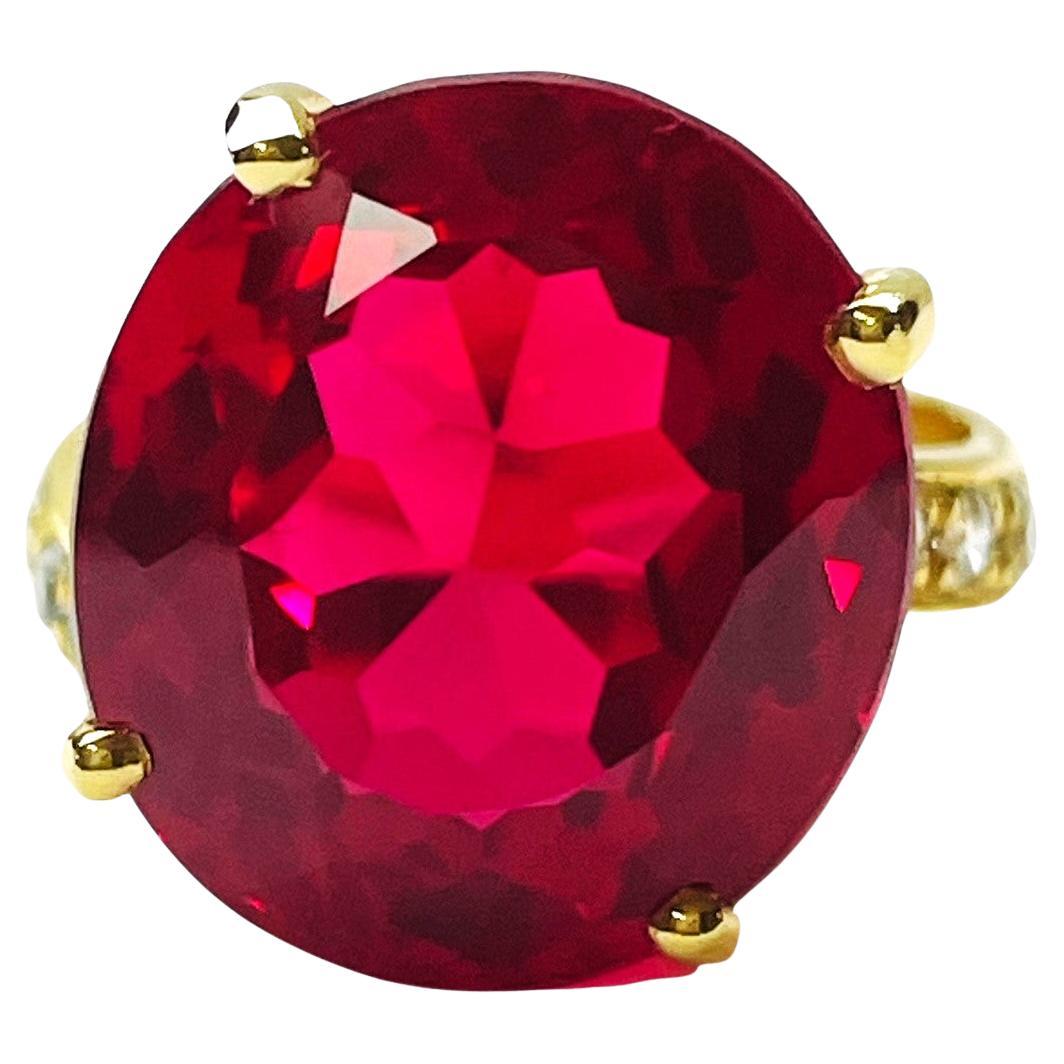 New African Pink Raspberry 13.40 Carat Sapphire Sterling Silver Ring at ...
