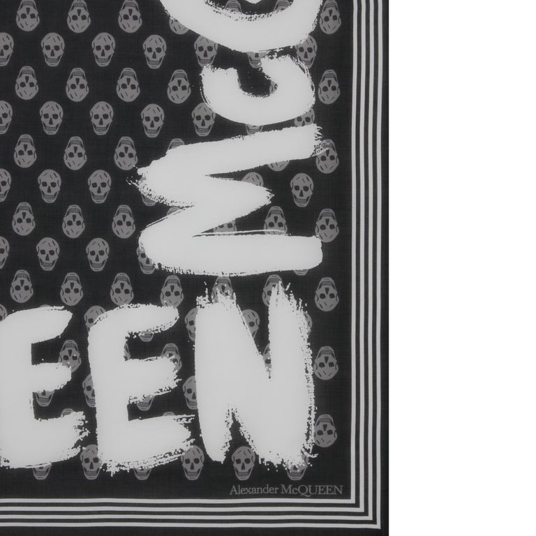 New Alexander McQueen Black Women's Graffiti Monogram Skull Modal Biker ...