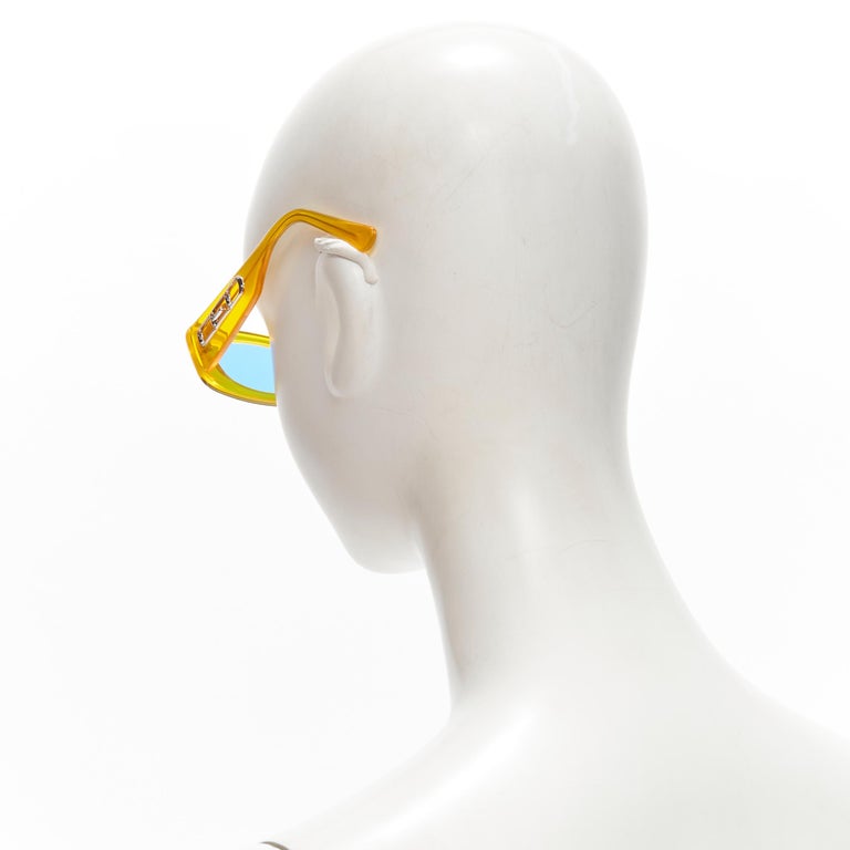 new ALEXANDER WANG GENTLE MONSTER CEO yellow blue rectangular ...