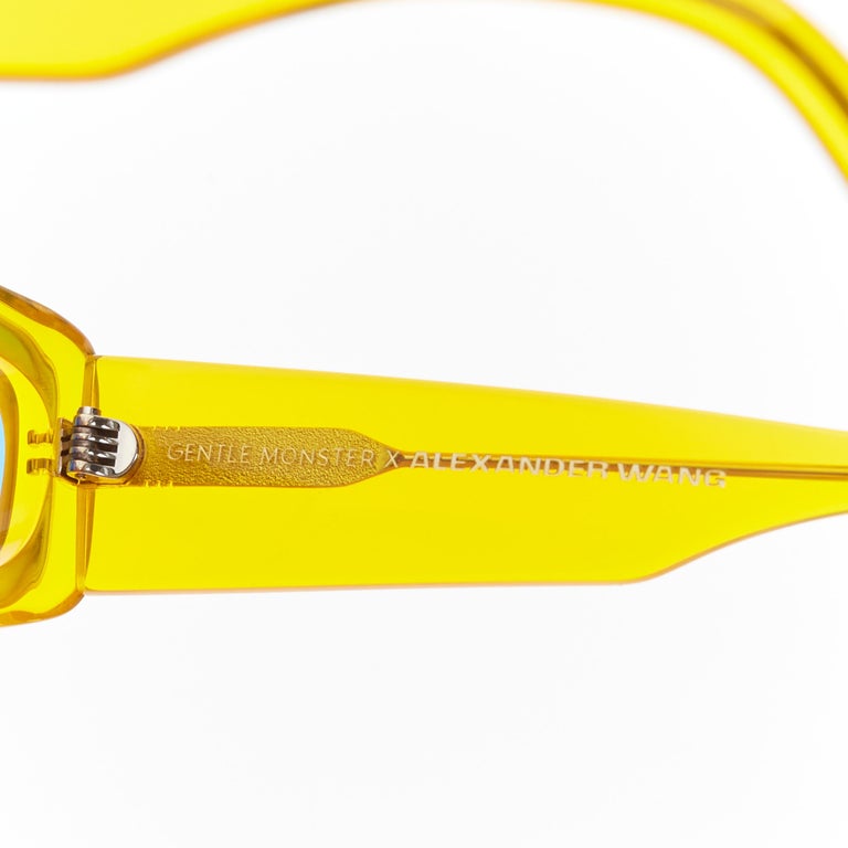 new ALEXANDER WANG GENTLE MONSTER CEO yellow blue rectangular ...
